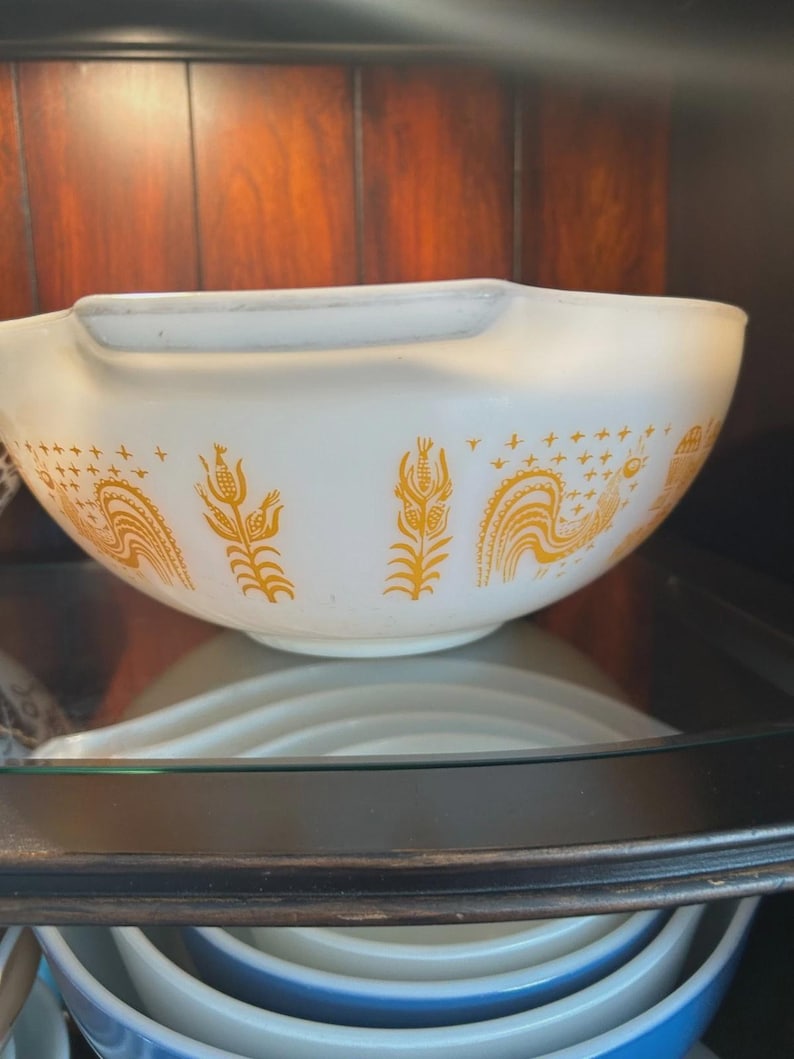 RARE Vintage Pyrex Orange Pumpkin Butterprint Cinderella BOWL SET-441 ...