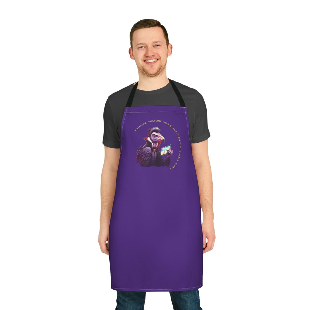 Vampire Vulture Cotton Kitchen Apron: Alliterative Animals Design ...