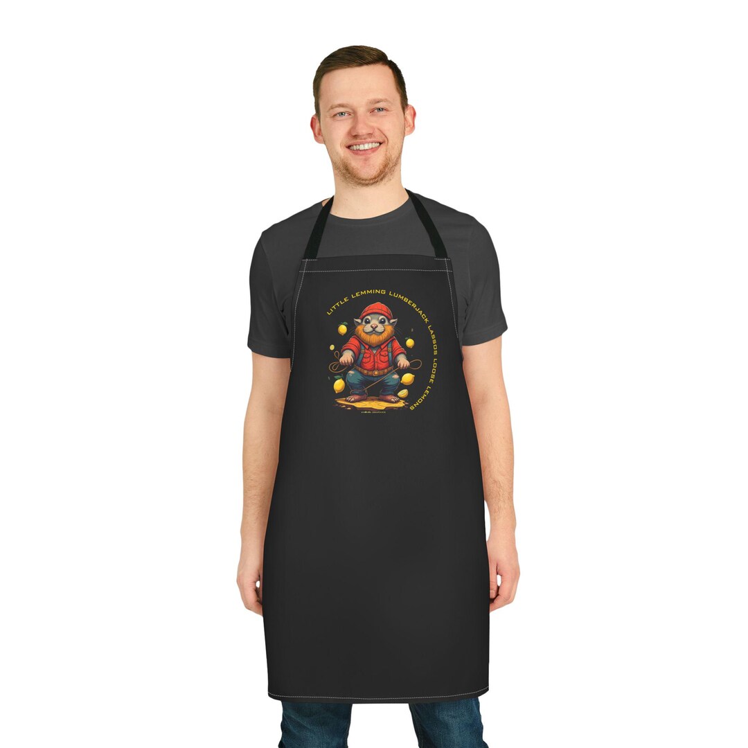Lemming Lumberjack Cotton Kitchen Apron: Alliterative Animals Design ...