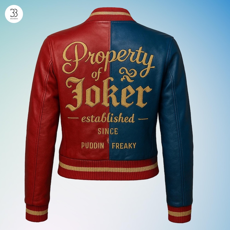 Harley Quinn Property of Joker Leather Jacket, Suicide Squad Cosplay ...