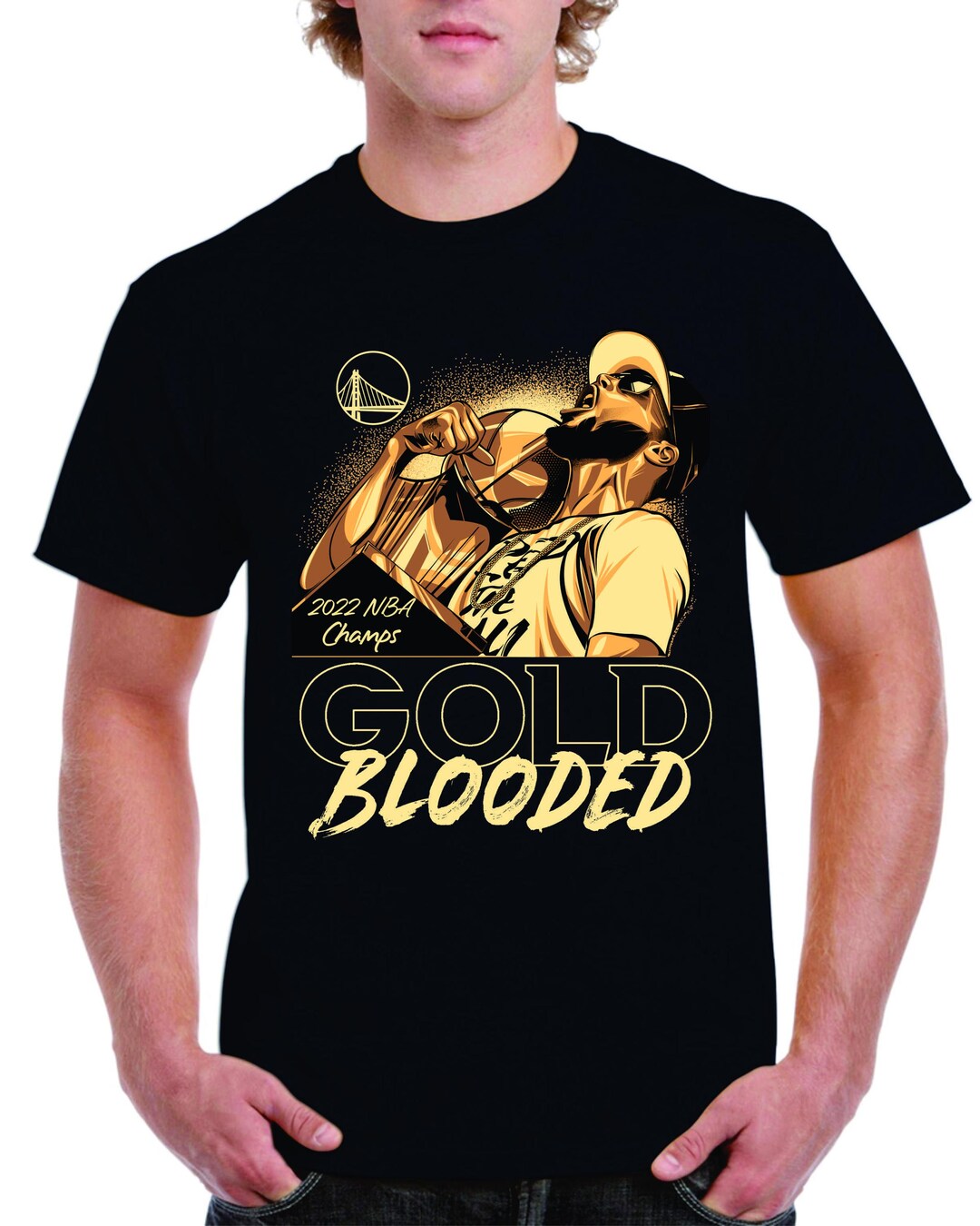 Champion Gold Blooded Warriors Basketball Team Vintage Style Bootleg ...