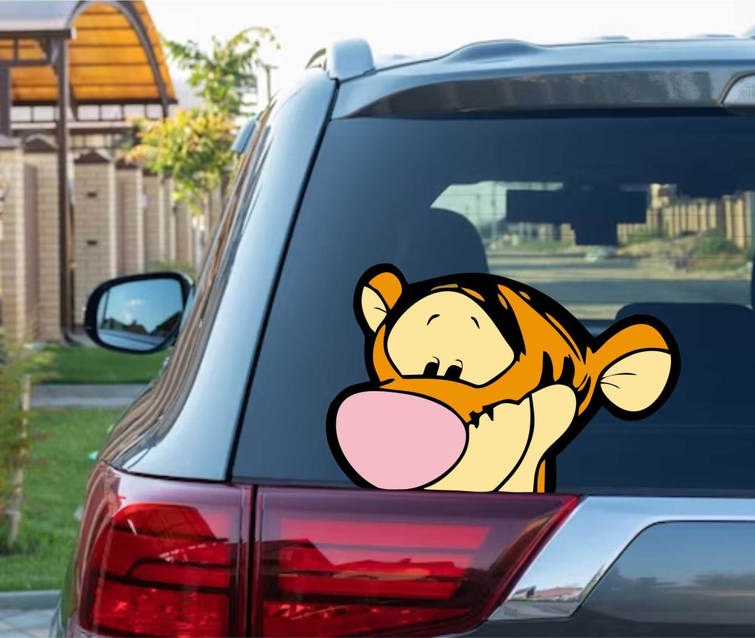Tigger Peeking Peek Peekabo Peekers Bumper Window Vinyl Decal Disney ...