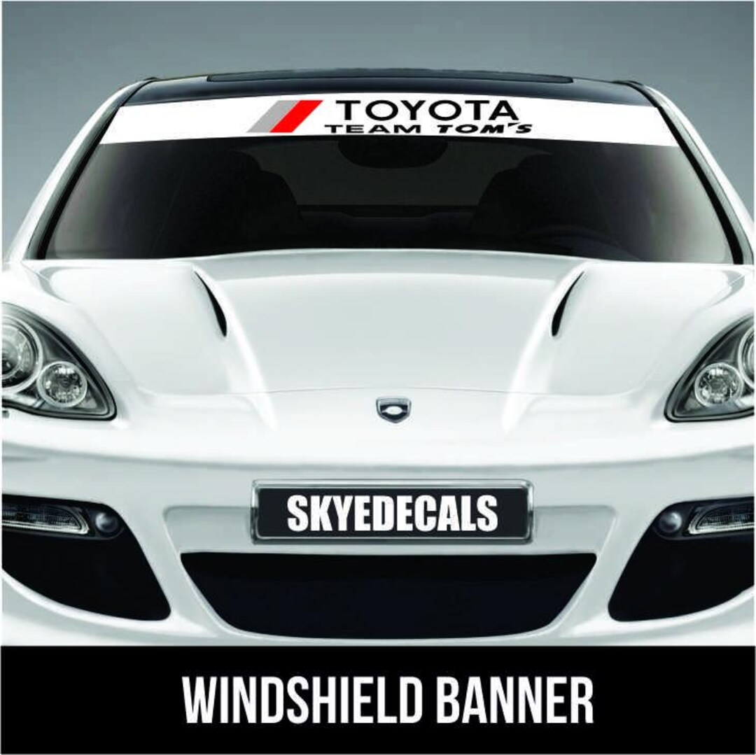 Toyota Team Toms Windshield Banner Sticker Window Vinyl Decal Stickers ...