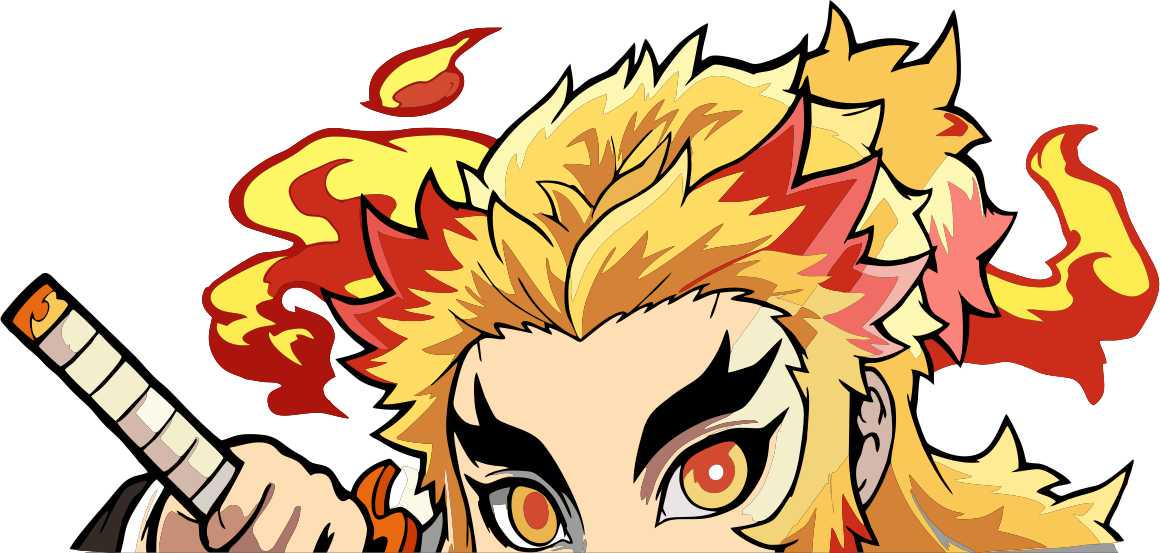 Slayer Flame Swordman Peeking Anime Super Decal Cartoon Ninja Slay ...