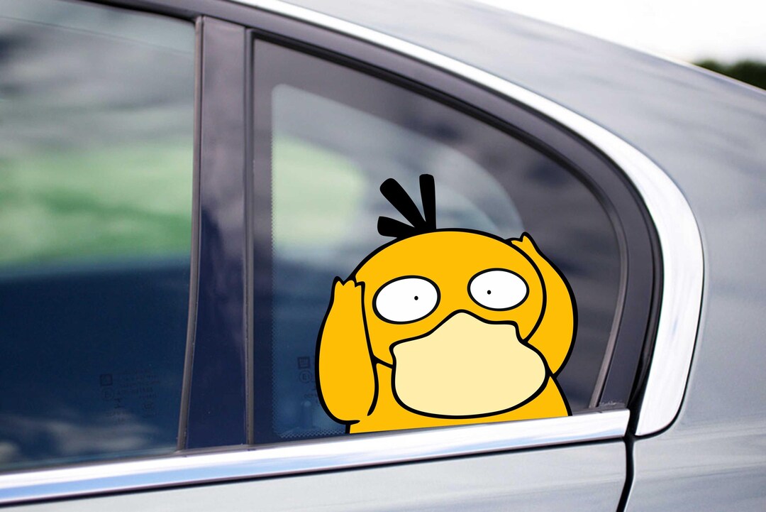 Cute Psy Duck Peeking Peek Peekabo Peekers Bumper Window Vinyl Decal ...