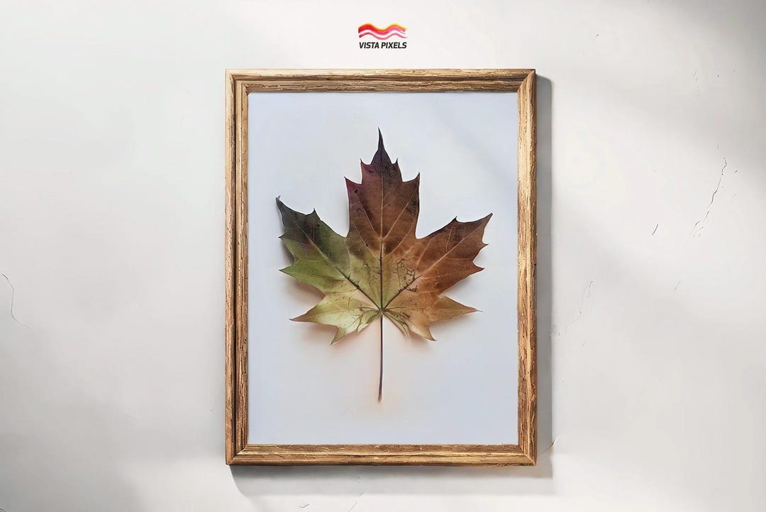 Vintage Maple Leaf Print | Rustic Autumn Botanical Art (digital ...