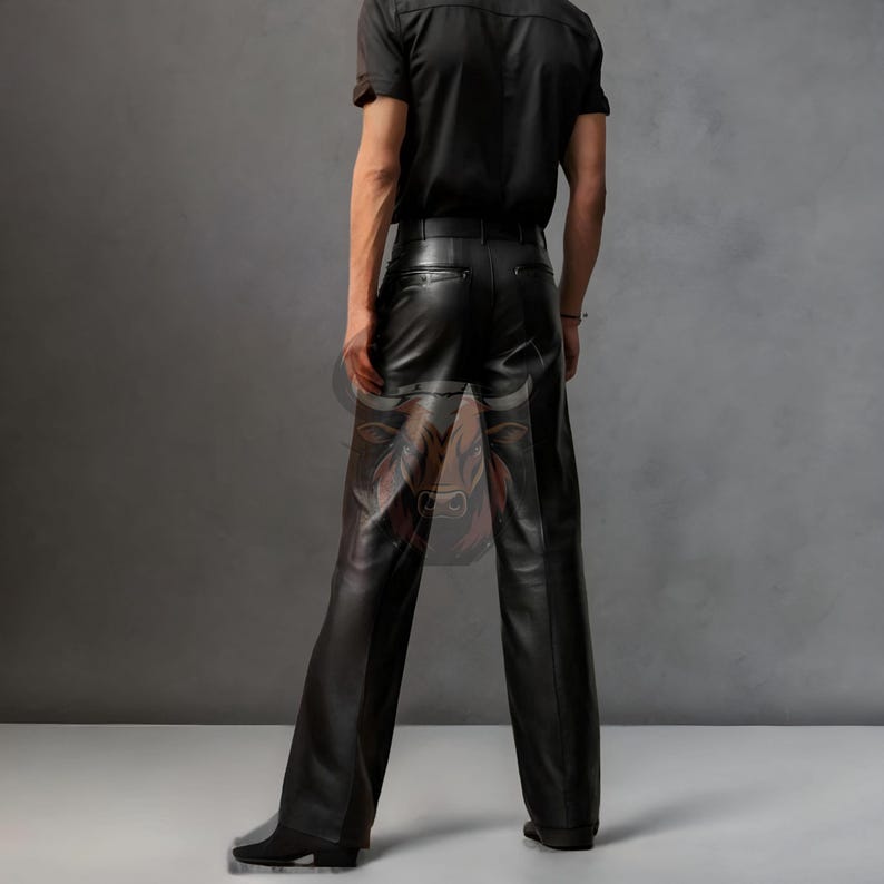 Luxury Men’s Leather Pants | Handmade Black Trousers | Classic Straight ...