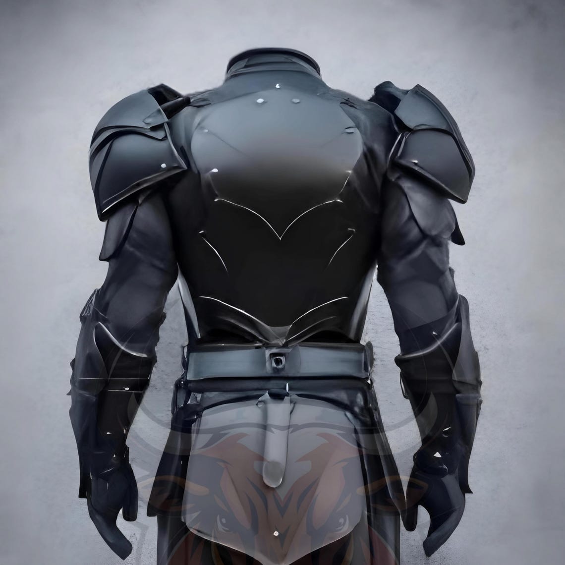 Black Leather Fantasy Warrior Armour | Medieval Cloak Cosplay Suit ...
