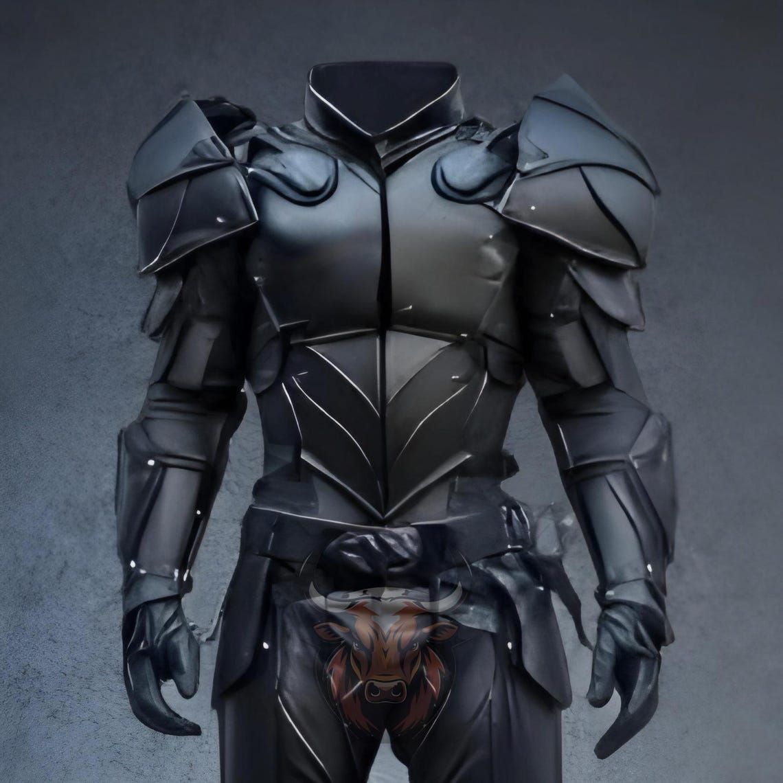 Black Leather Fantasy Warrior Armour | Medieval Cloak Cosplay Suit ...