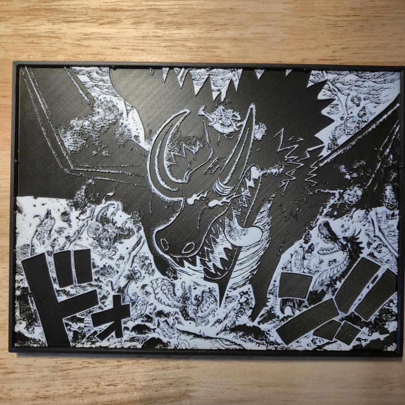 Hueforge - One Piece Manga Panel 1174 - Loki as a Dragon - Etsy