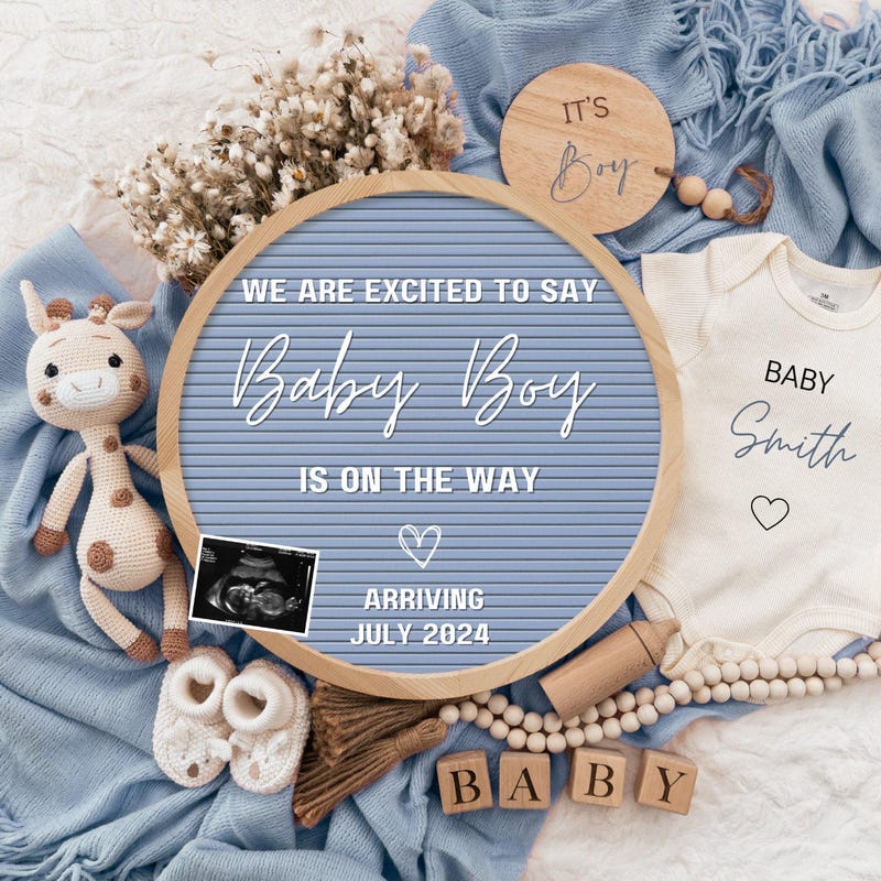 Baby Boy Announcement - Etsy