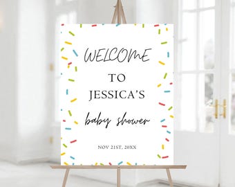 Sprinkle Baby Shower Sign, Welcome Sign Baby Shower, Sprinkle Baby ...