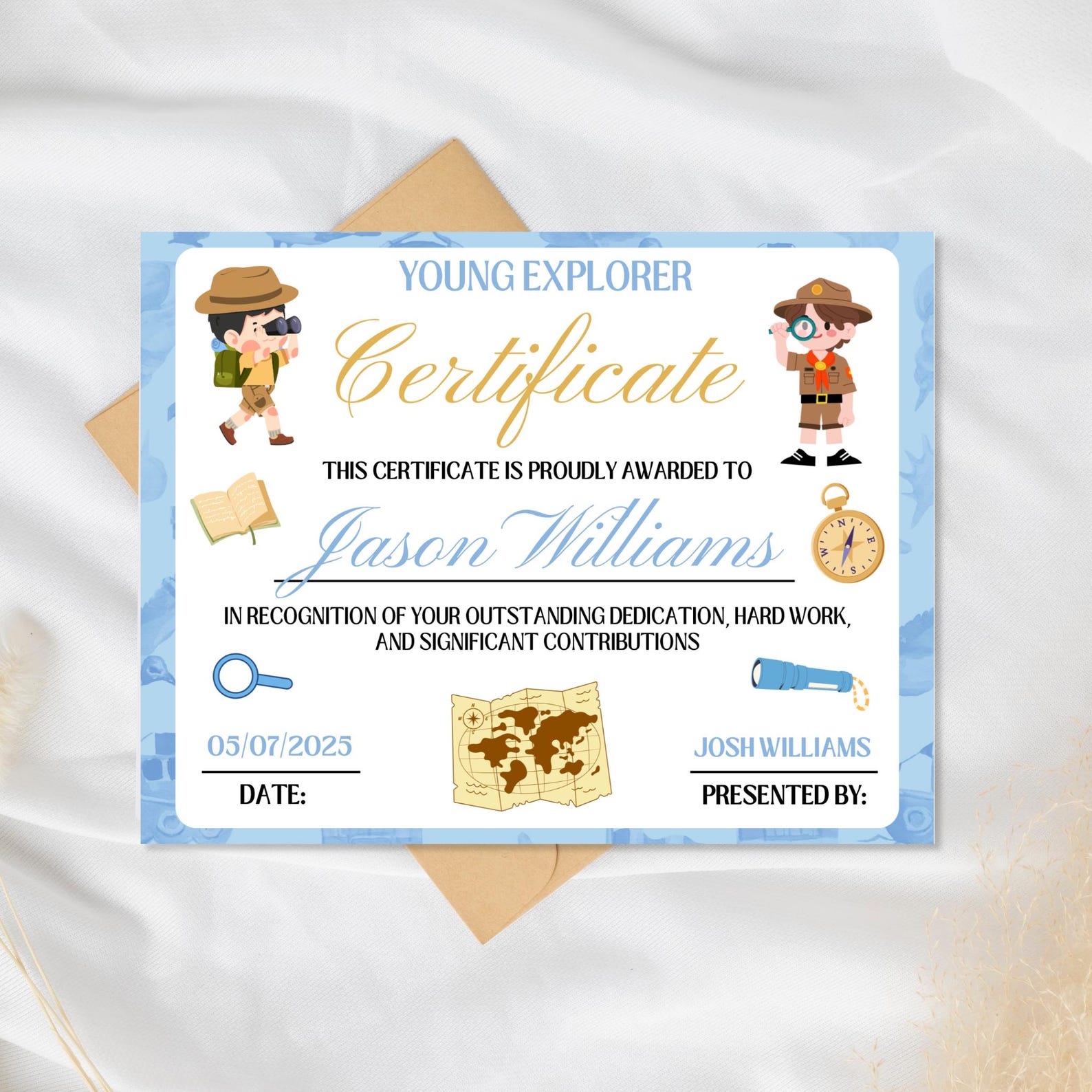 Young Explorer Certificate – Printable Award Template – Fun Achievement ...