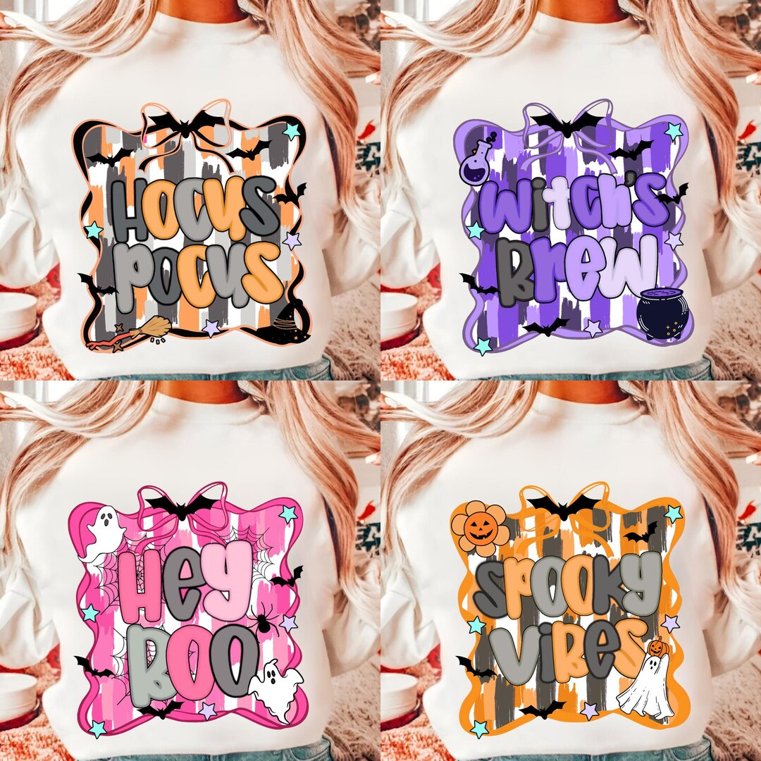 Preppy Brushstroke Halloween Png Bundle, Hocus Pocus Png, Halloween Png ...