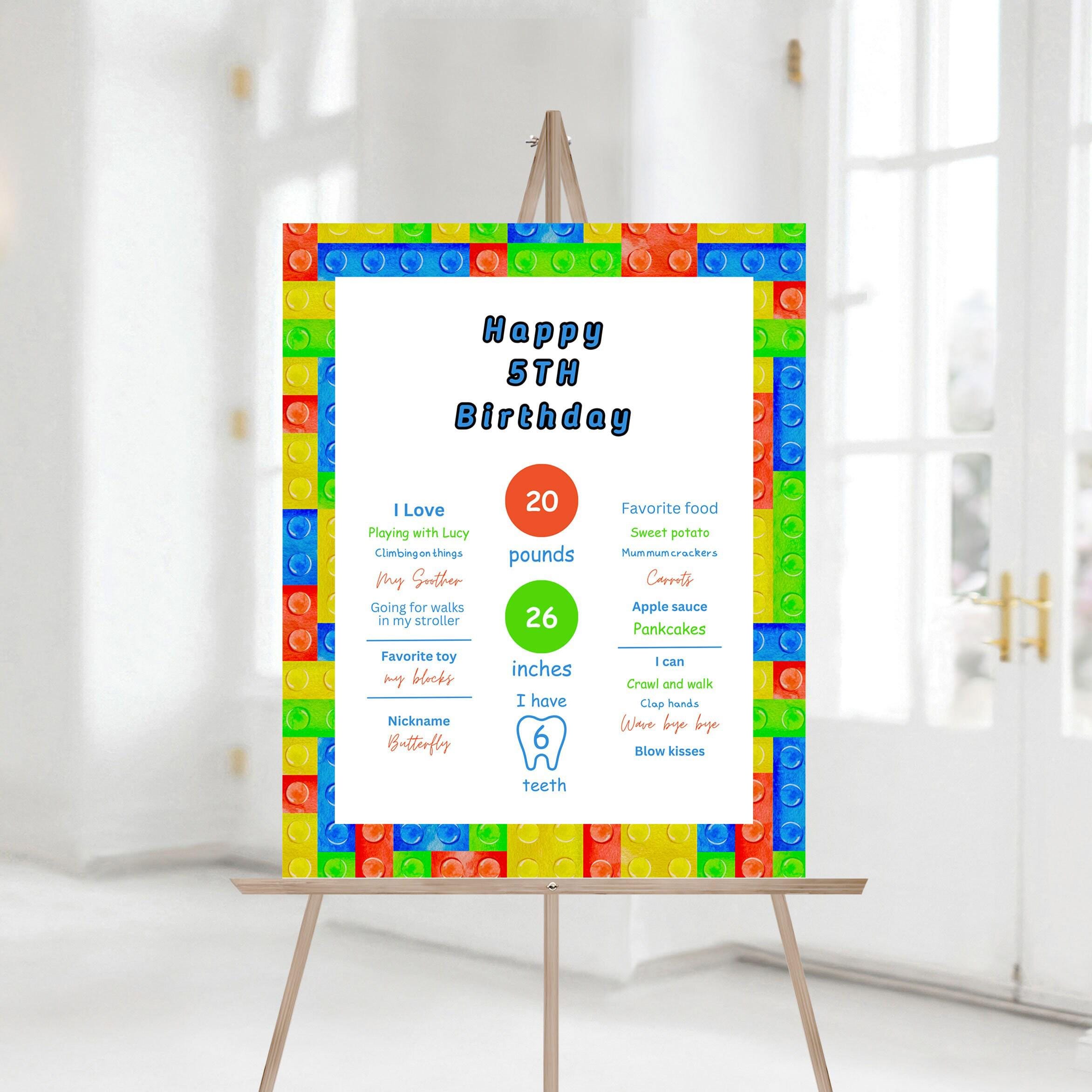 Editable Building Blocks Birthday Party Building Bricks Kids Birthday ...