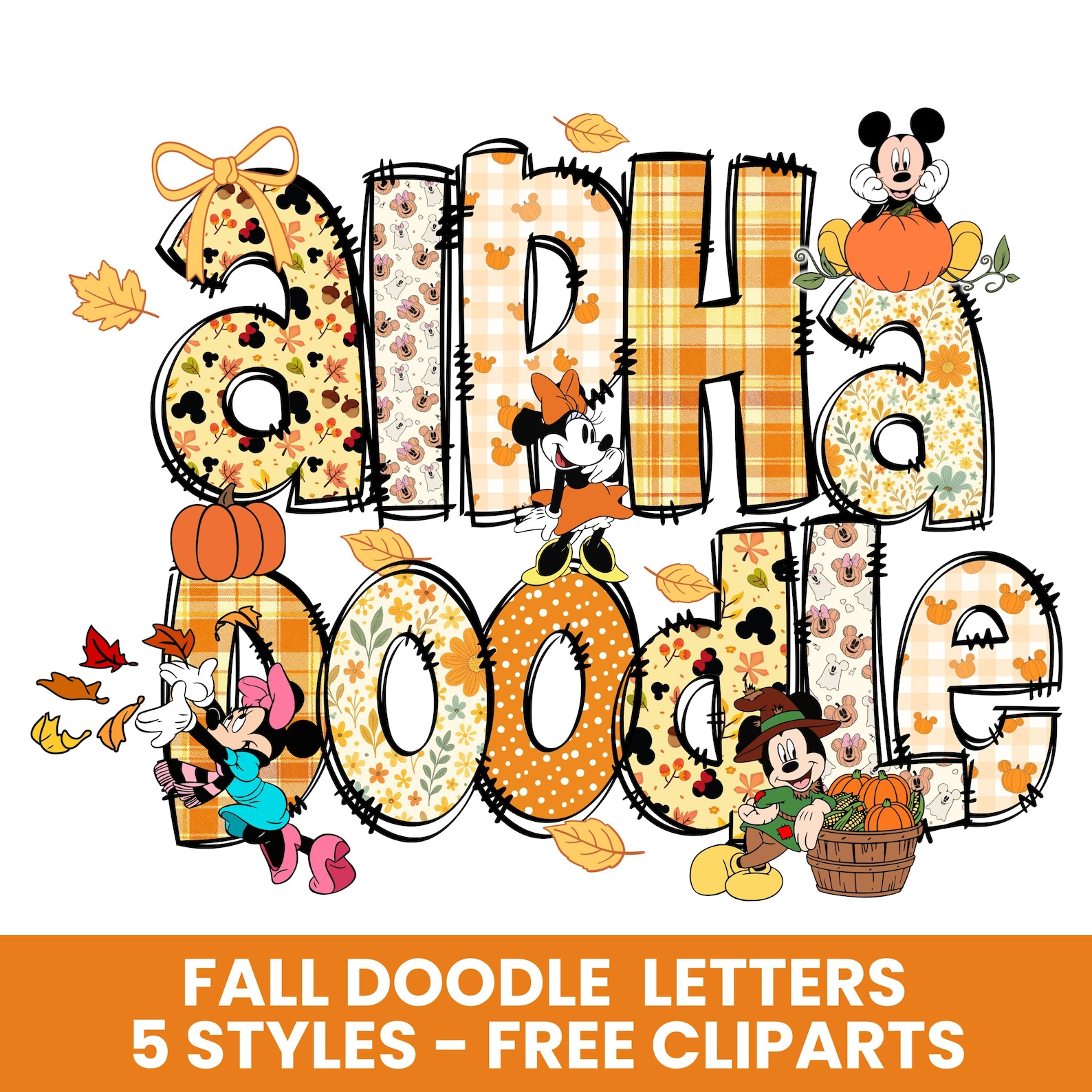 500+ Png Mega Alpha Doodle Bundle, Mikey Fall, Stich Halloween ...