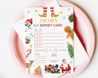Editable Elf Report Card Personalized Elf Letter Christmas Elf Letter ...