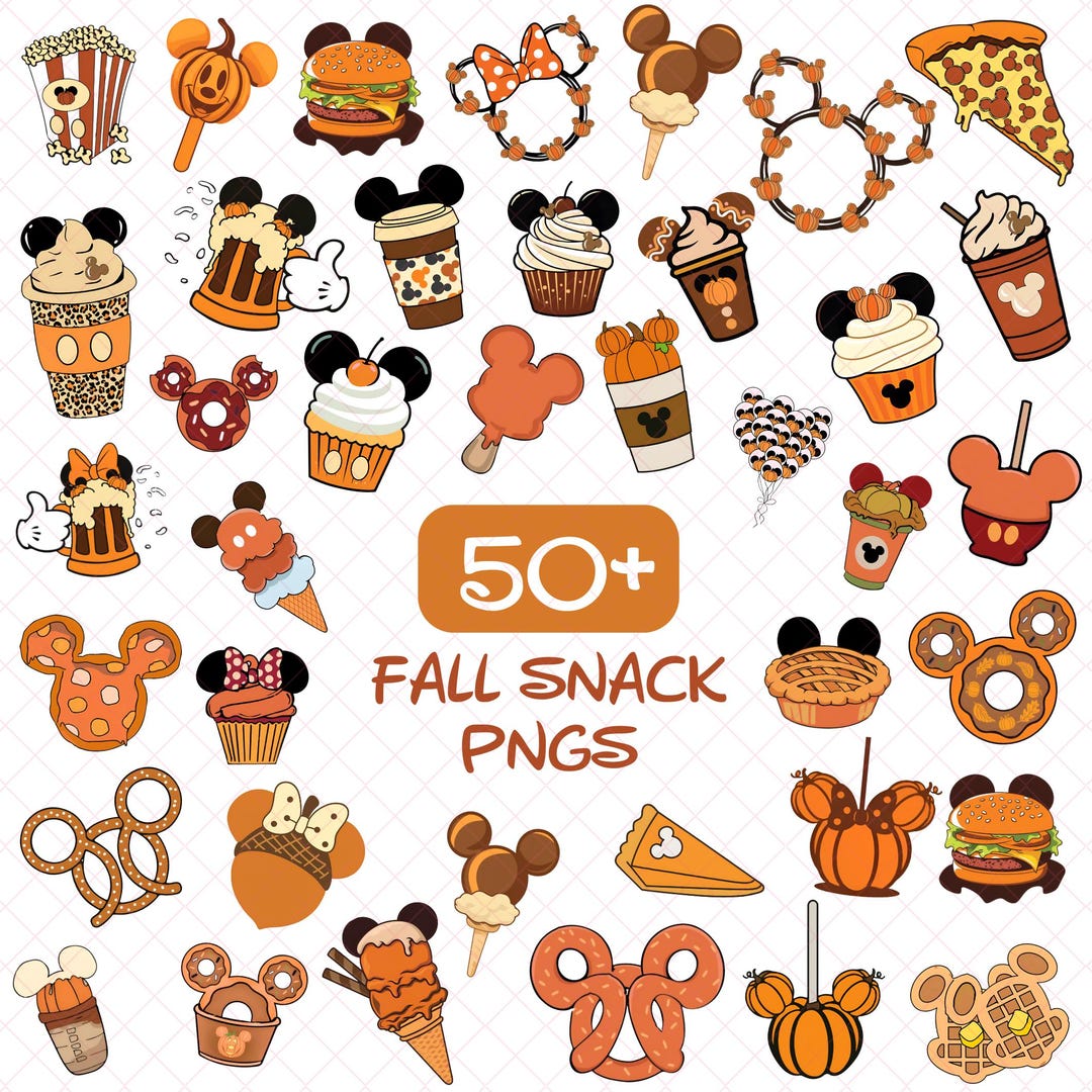 50+ Fall Mikey Mouse Snacks Png Bundle, Pumpkin Snack Svg Bundle ...