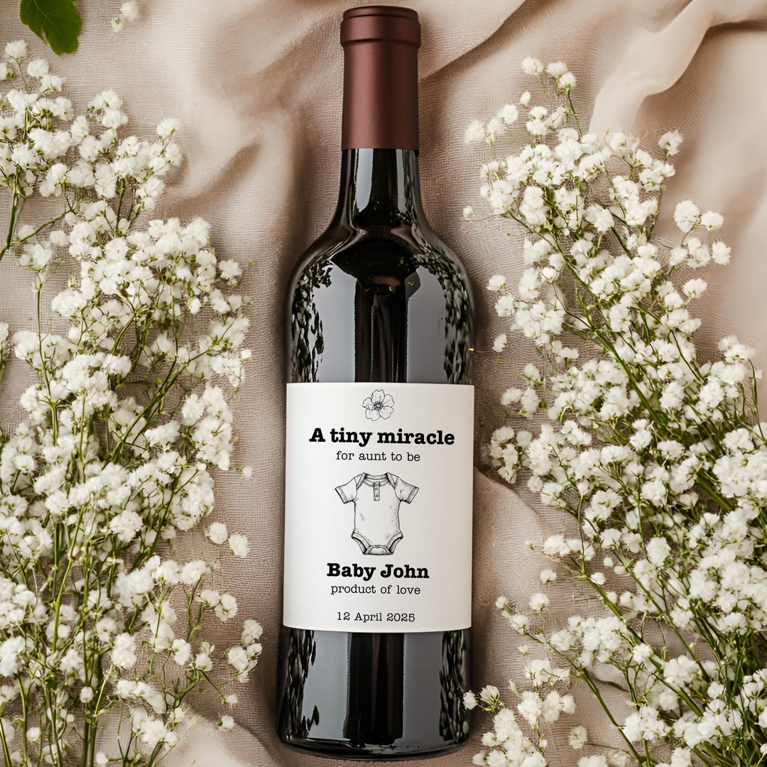 Editable Baby Shower Milestone Wine Label Instant Download, Mommy ...