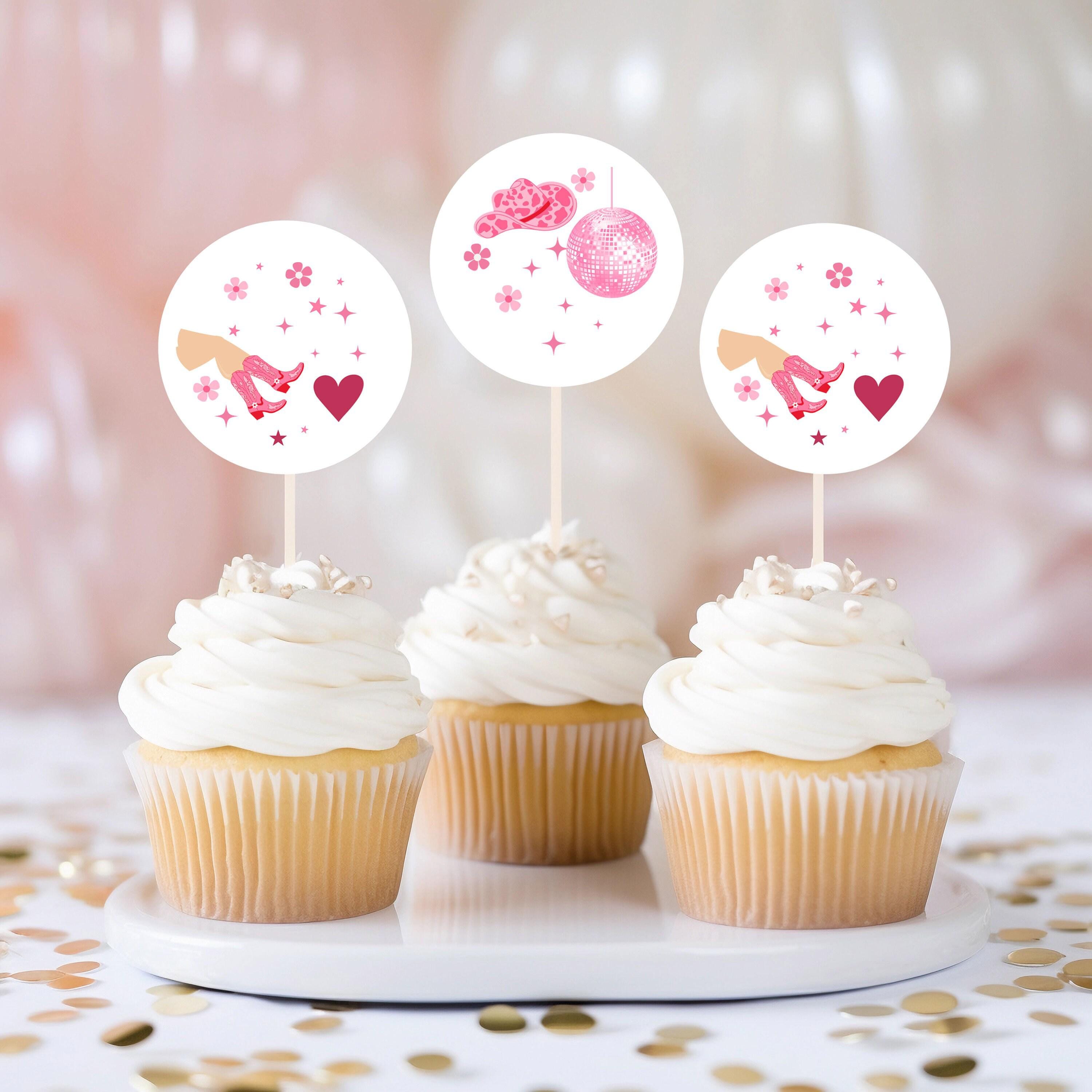 Editable Pink Cowgirl Birthday Party Cake Topper Pink Disco Cowgirl Party, Rodeo Birthday Party ...