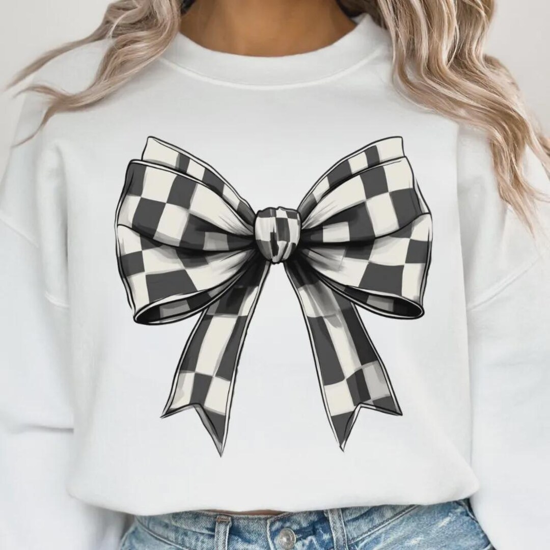 Checkered Coquette Bow SVG PNG, Coquette Bow Svg Png, Checkered Bow Svg ...