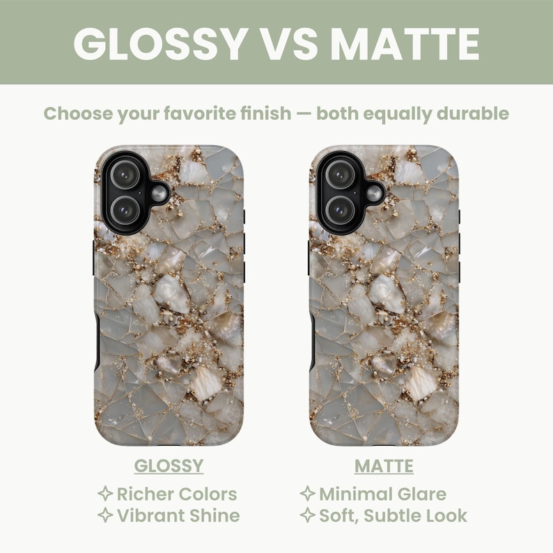Geode Stone Print Phone Case for iPhone Samsung Pixel – Faux Crystal ...