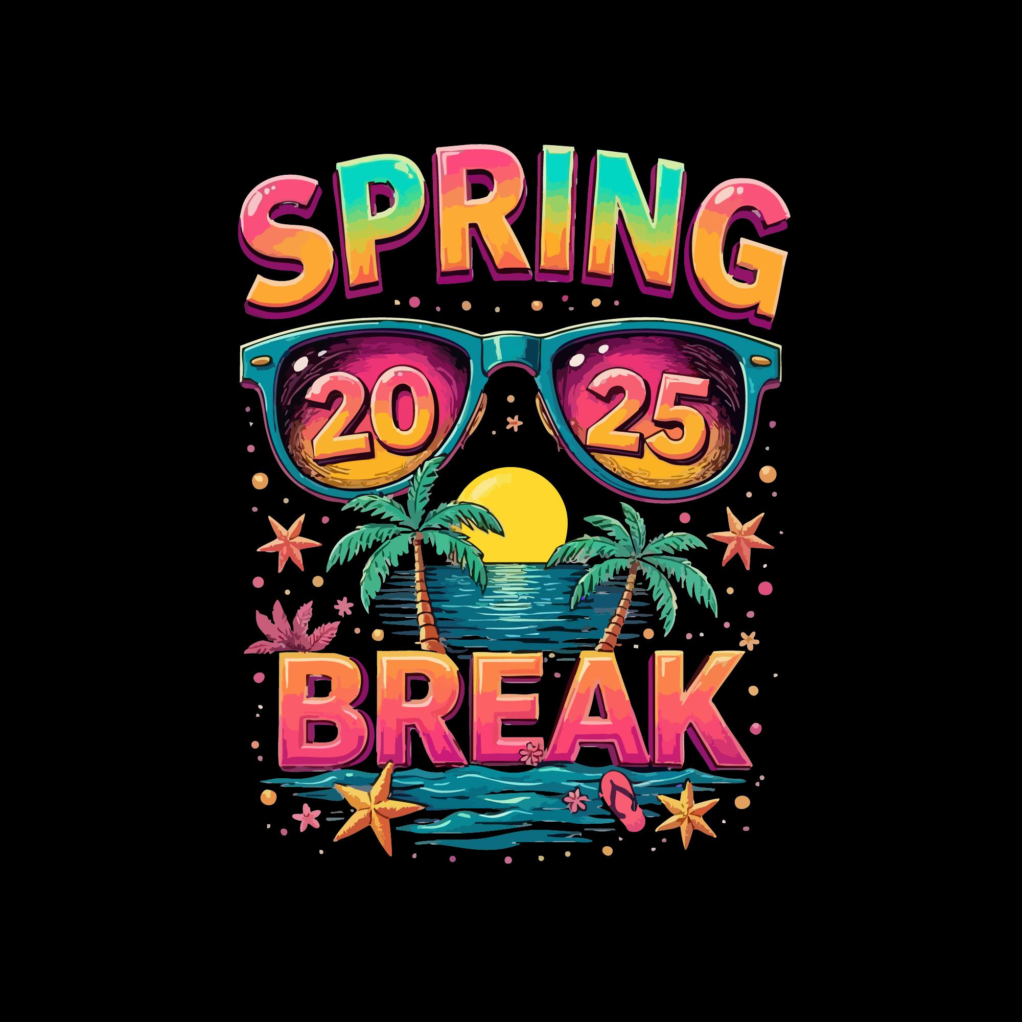 Spring Break 2025 Png, Spring Break Squad Png, Funny Spring Png, Beach ...
