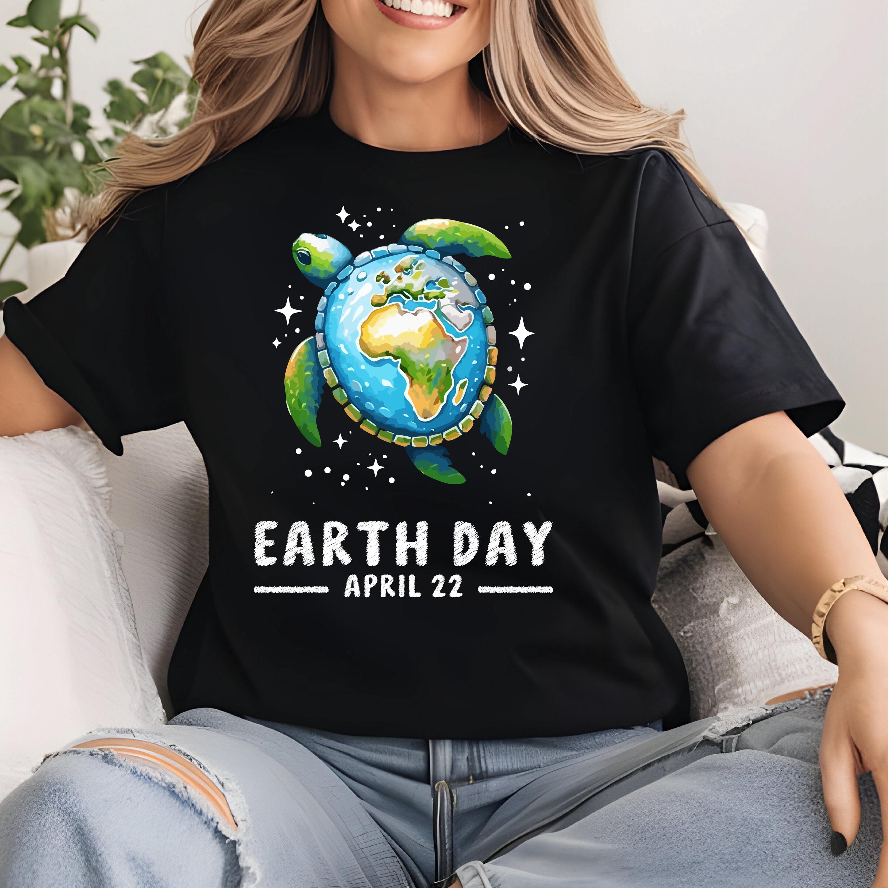Earth Day Digital Art | Sea Turtle Planet Illustration | April 22 PNG ...