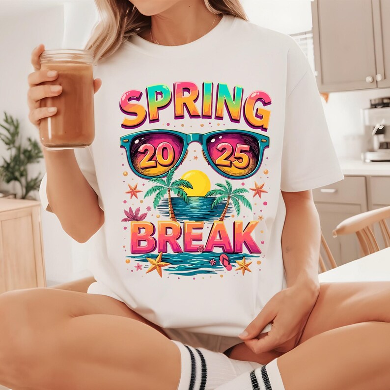 Spring Break 2025 Png, Spring Break Squad Png, Funny Spring Png, Beach ...