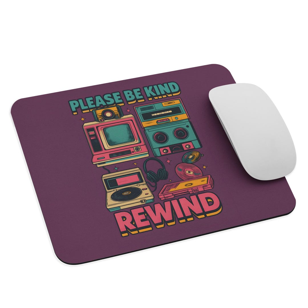Retro Mouse Pad – Please Be Kind Rewind | 80s VHS Desk Accessory ...