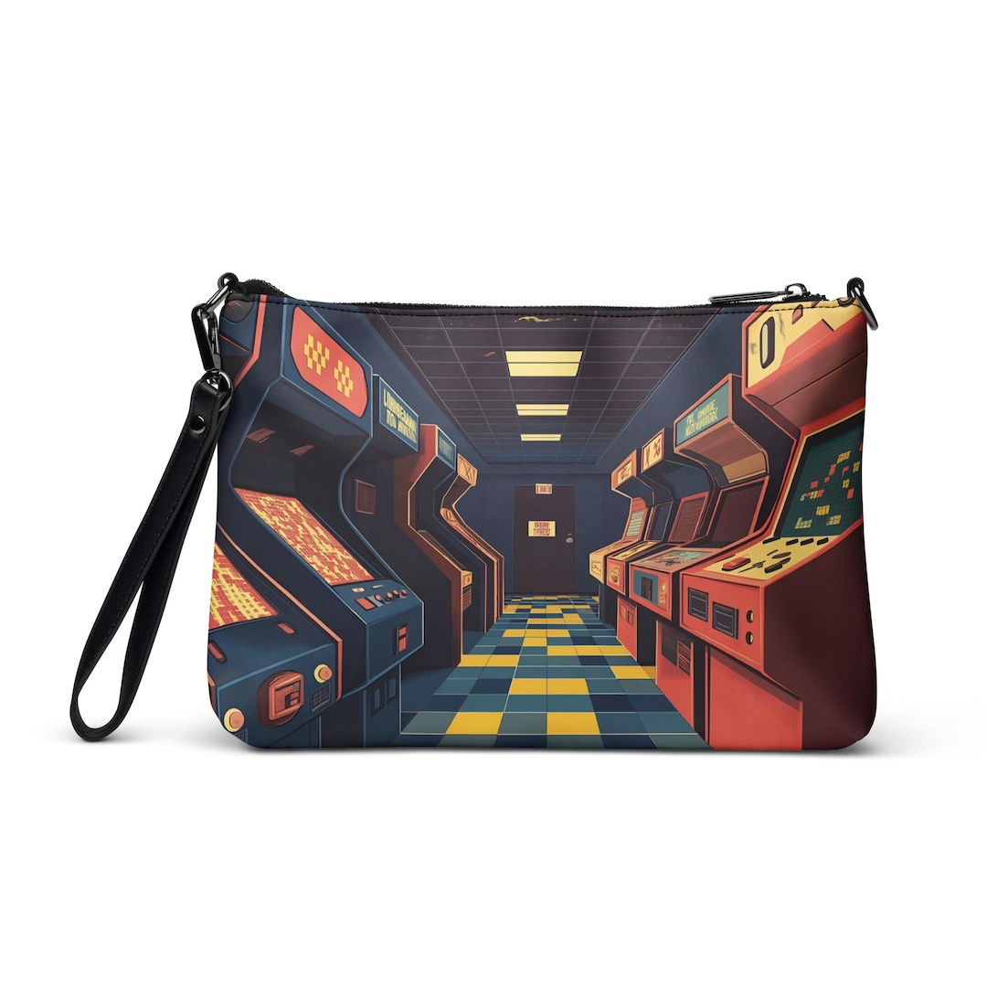 Retro Arcade Crossbody Bag – 80s Gamer Sling Purse – Vaporwave ...