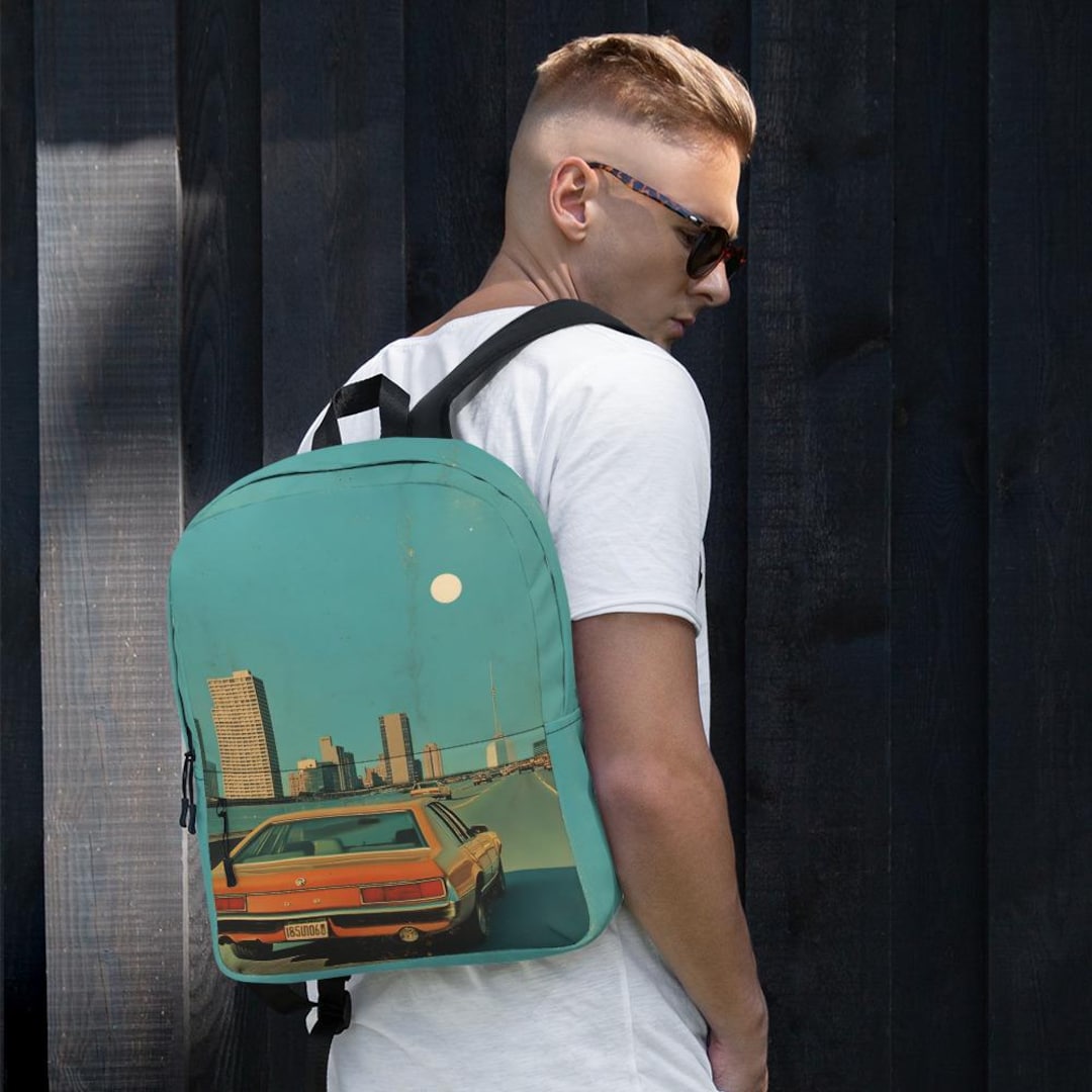 Retro 80s Aesthetic Backpack – Vaporwave Streetwear Bag – Trendy Laptop ...