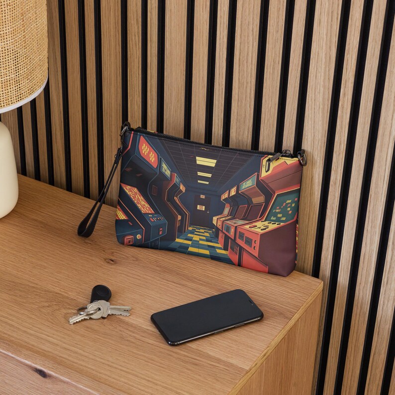 Retro Arcade Crossbody Bag – 80s Gamer Sling Purse – Vaporwave ...