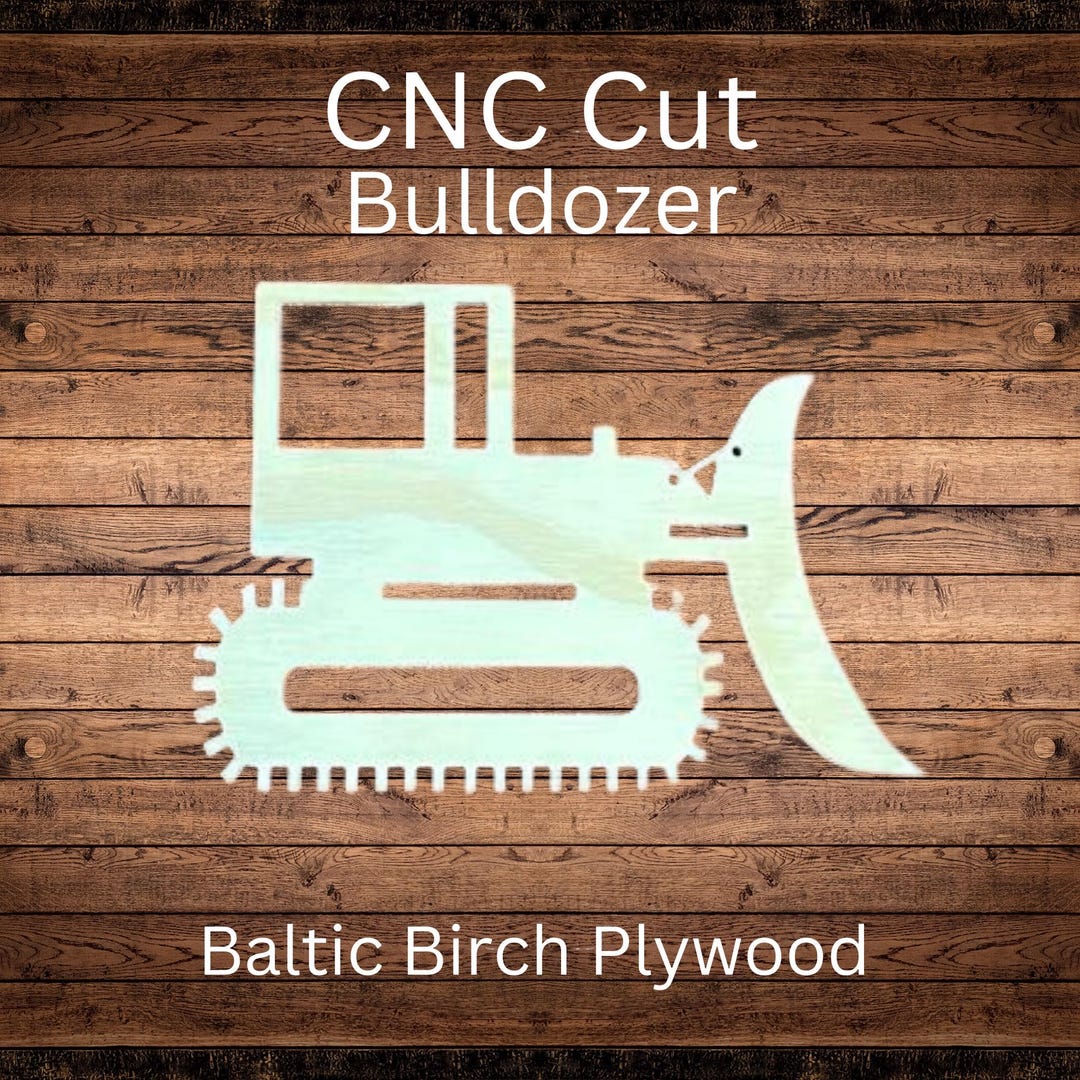 Bulldozer Cutout - Construction Theme DIY Craft, Unfinished Wooden ...