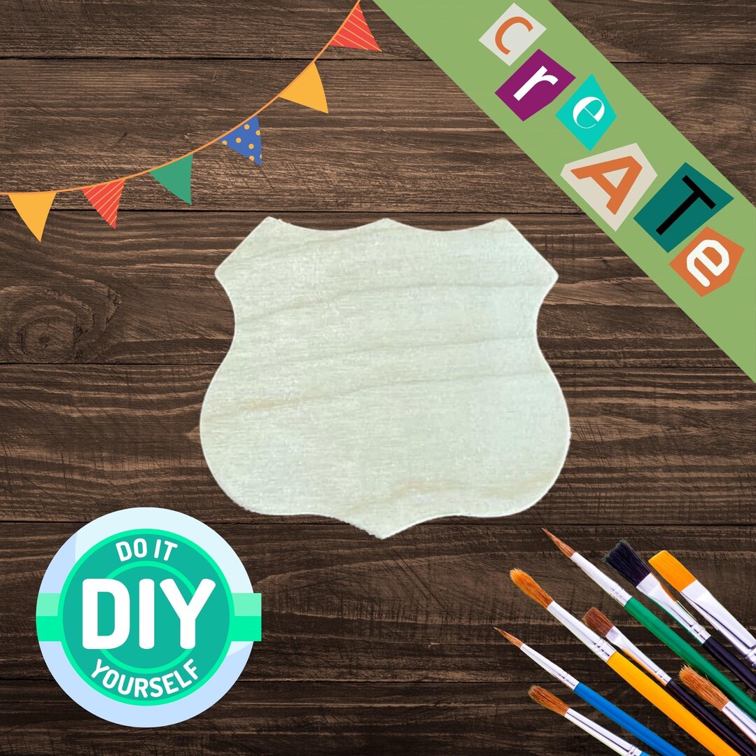 Police Badge Wood Cutout | Wooden Police Badge Sign | Father’s Day Gift ...