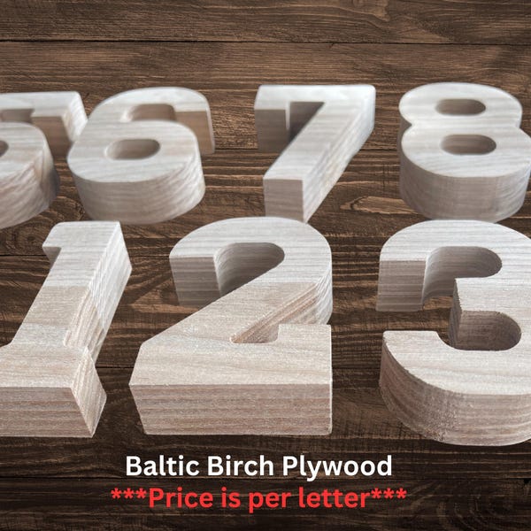 Wooden Numbers - Etsy