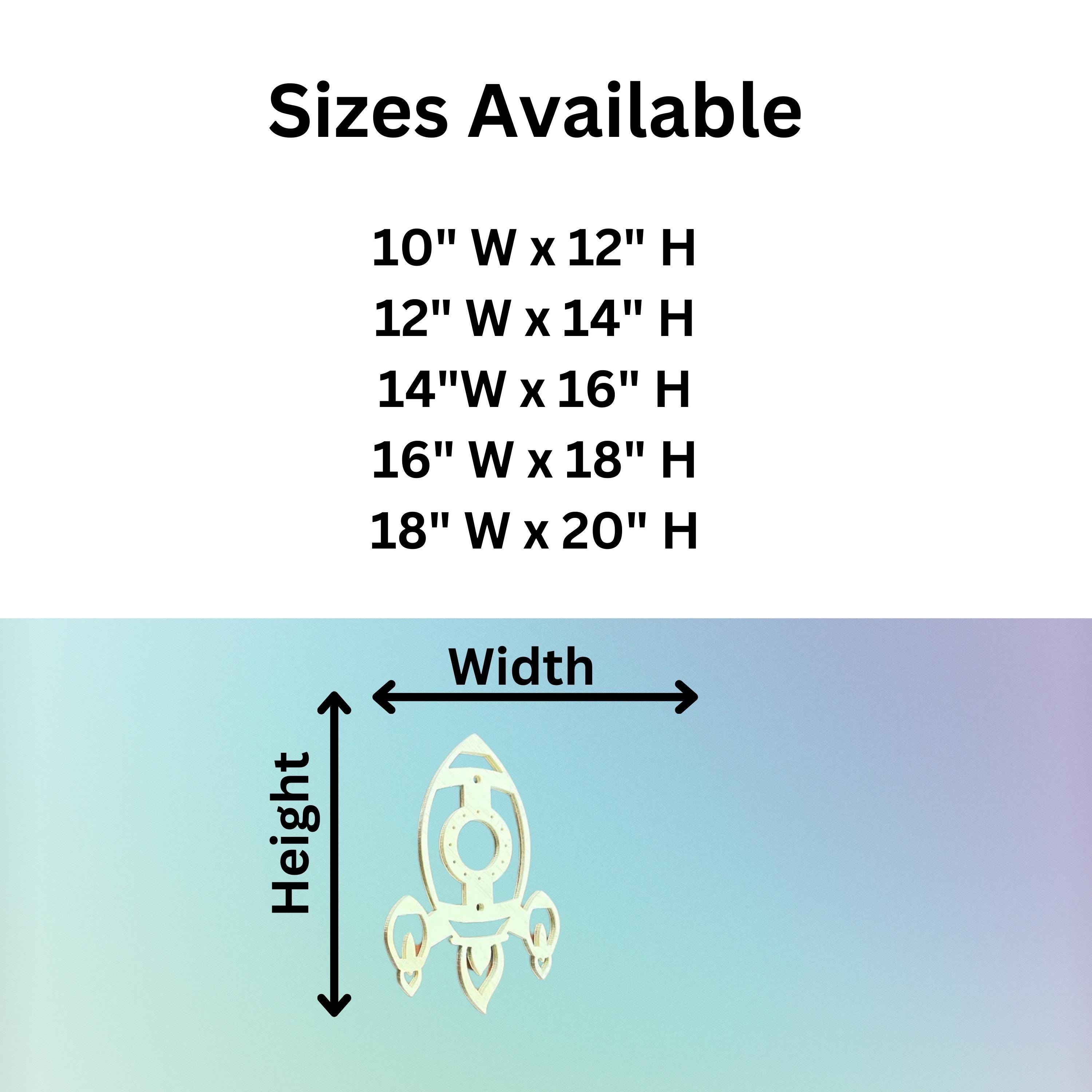 Custom Wooden Rocketship Cutout – Ideal for Nursery or Playroom Décor ...