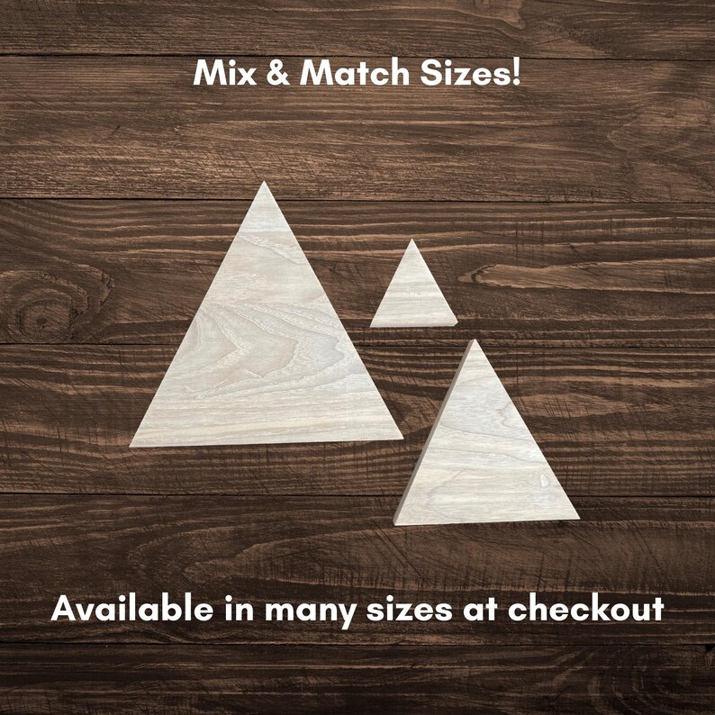 Unfinished Triangle Wood Cutout - Craft Shape for DIY Projects ...