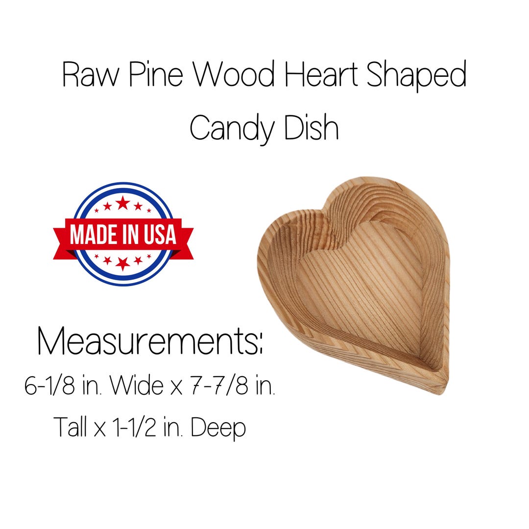 Unfinished Wooden Heart Candy Dish – DIY Paintable Valentine’s Day ...