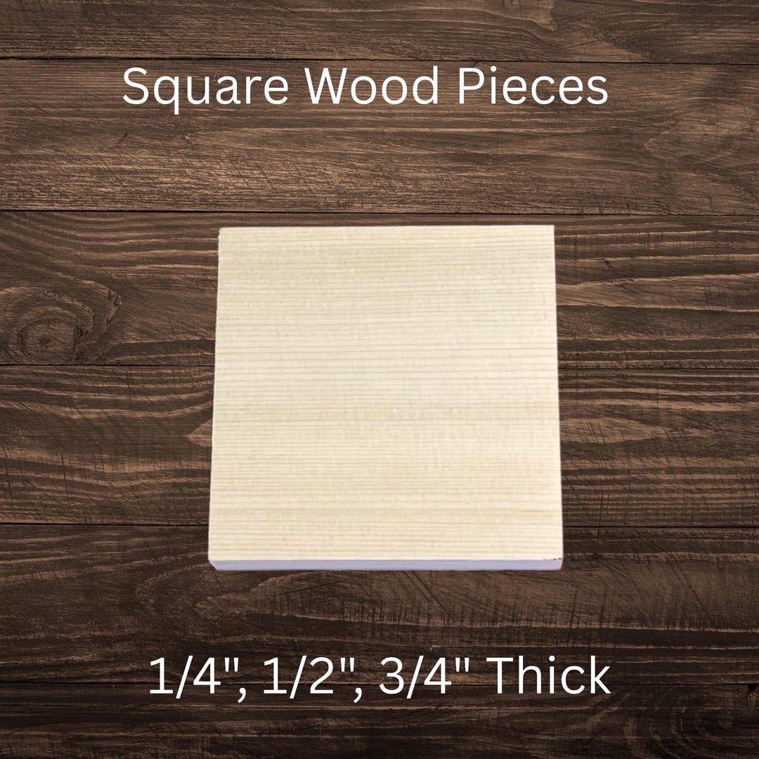 Unfinished Wood Squares for Crafts – DIY Craft Pieces, Multiple Sizes ...