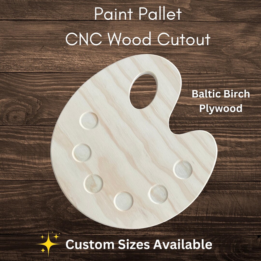 Artist Painting Palette With Thumb Hole - Unfinished Wooden Art Palette ...