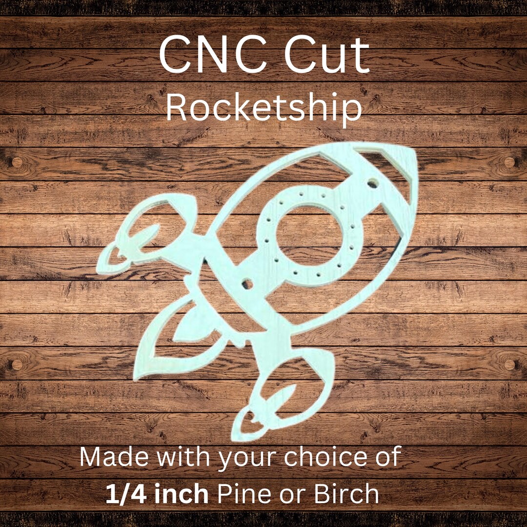 Custom Wooden Rocketship Cutout – Ideal for Nursery or Playroom Décor ...