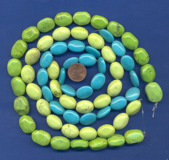 Three Strands of Chalk Turquoise 3 Colors 16 Each Lot | Etsy