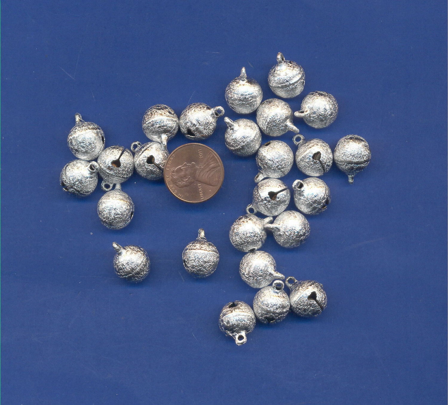 25 Pack of Silver Colored Bells, 12mm, Stardust Finish - Etsy