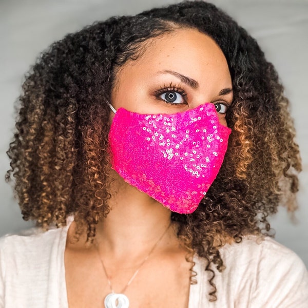 Neon Pink Mask - Etsy