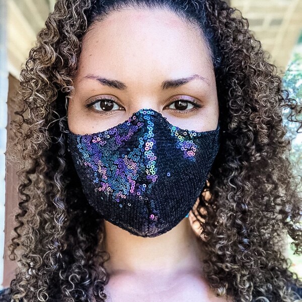 Sequin Mask - Etsy