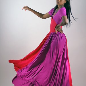 Jimena Colorblock Long Maxi Dress, Maxi Dresses, Color Block Dresses ...