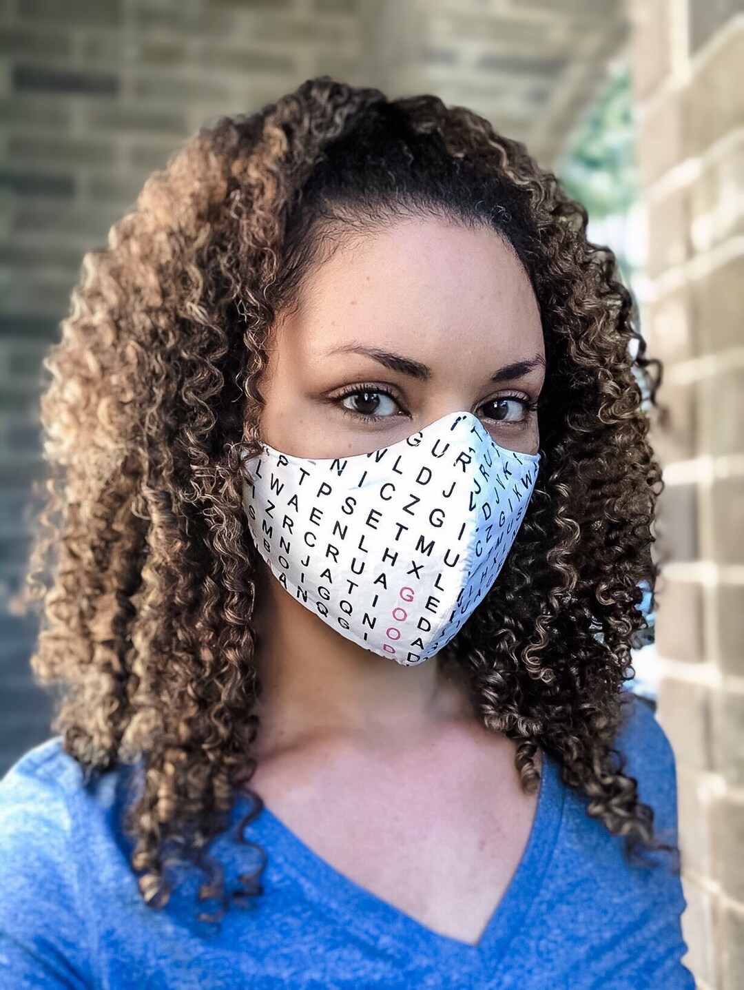 100% Cotton 3 Layer Word Puzzle Face Masks With Removable Nose - Etsy