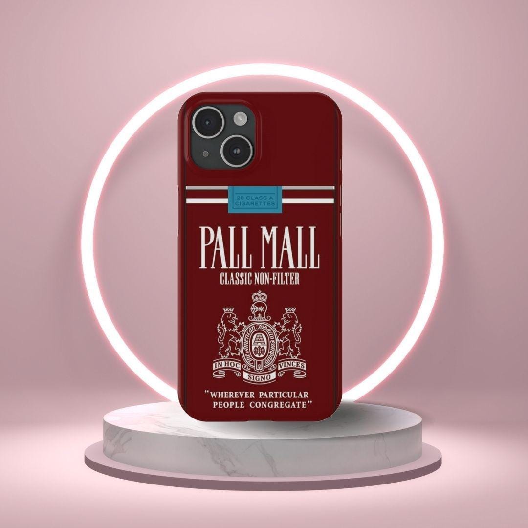 Pall Mall Cigarette Vintage Special Phone Case - Retro Cigarette Design ...