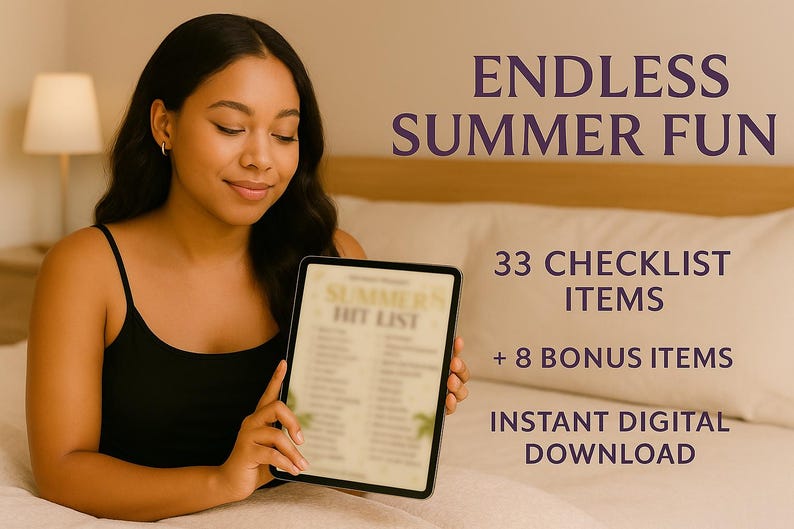 Summer Hit List Checklist – Printable Bucket List for Women | Digital ...